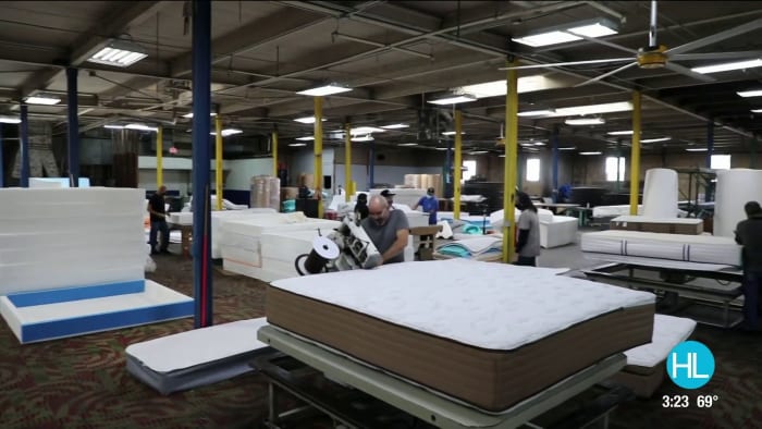 A behind-the-scenes look inside the factory at Texas Mattress Makers ...